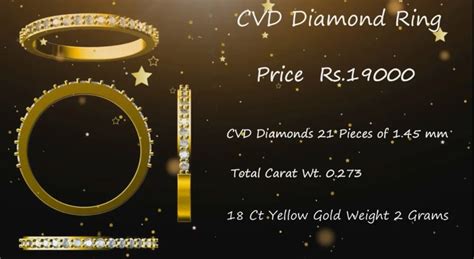 Cvd Diamond Ring At Rs 19000 Piece Cvd Diamond Solitairs Loose And