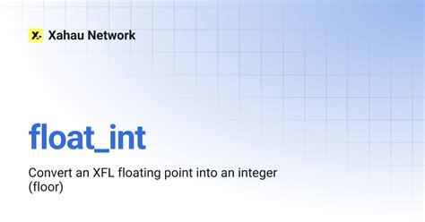 Float Int Xahau Network