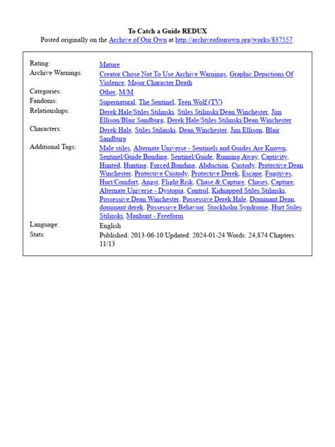 To Catch A Guide Redux Pdf