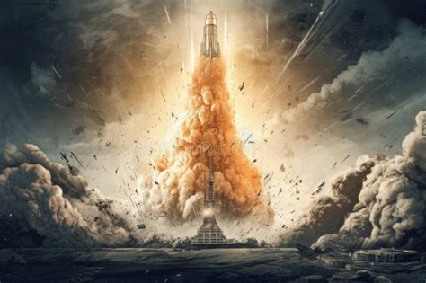 Space Wallpaper Rocket Launch Explosion With Fire Exploding