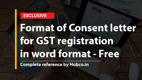 Format Of Consent Letter For Gst Registration In Word Format Free