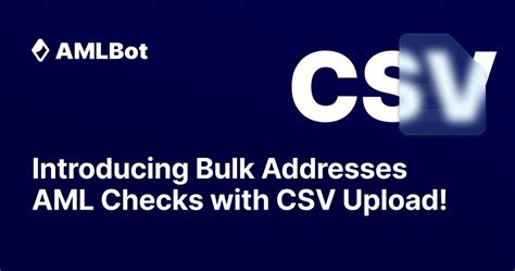 Amlbot Introduces Bulk Address Aml Checks Amlbot Posted On The Topic