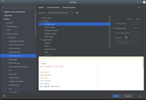 Jetbrains Ide Webstorm Terminal Color Linux Stack Overflow
