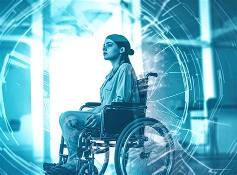 premium ai image person in wheelchair next to an office desk hand close up unrecognizable