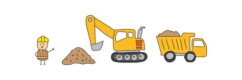 Construction Set Dump Truck Excavator Heavy Duty Construction