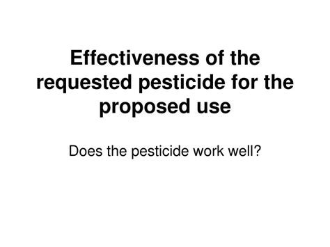 Ppt Pesticide Evaluation Report Powerpoint Presentation Free Download Id6911908