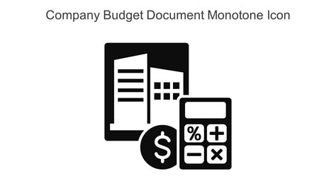 Company Budget Document Monotone Icon In Powerpoint Pptx Png And Editable Eps Format Ppt Powerpoint