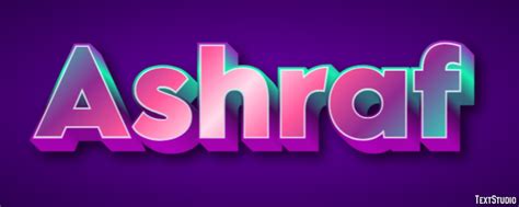 Ashraf Text Effect And Logo Design Name