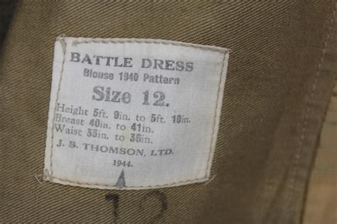 Cs Militaria Ww2 British 40 Pattern Battledress Blouse 1944