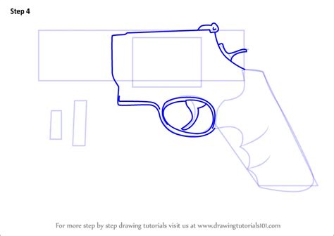 How To Draw Revolver With Bullets Pistols Step By Step DrawingTutorials Com