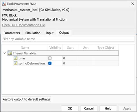 Export Simscape Model As Fmu With Tunable Parameters And Internal Variables Matlab And Simulink