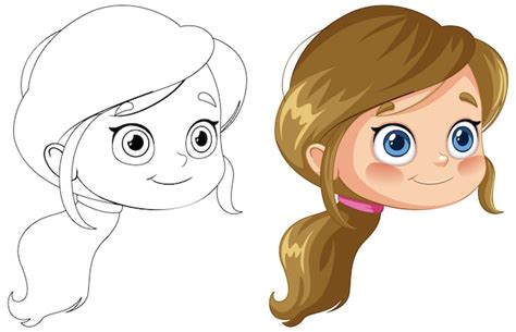 Premium Vector Smiling Girl Vector Illustration