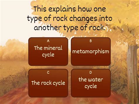 The Rock Cycle Review Quiz