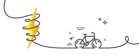 自転車輸送ラインのアイコン自転車の公共交通機関の標識カール付きの連続線ベクトル ちょうつがいのベクターアート素材や画像を多数ご用意