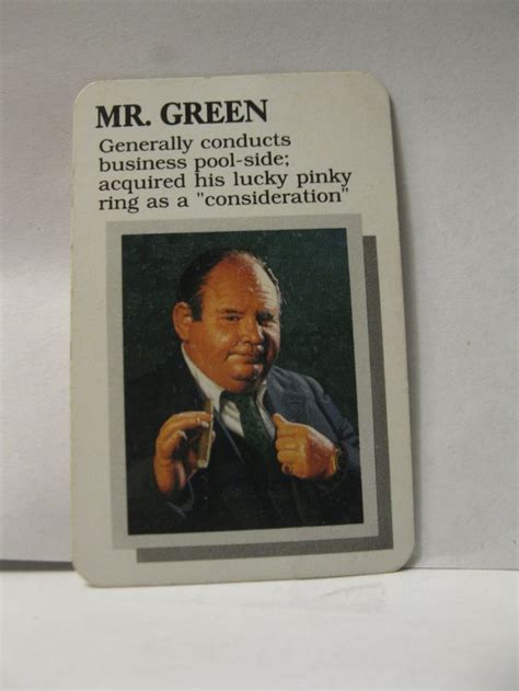 1988cluemasterdetectiveboardgamepiecemrgreensuspectcard