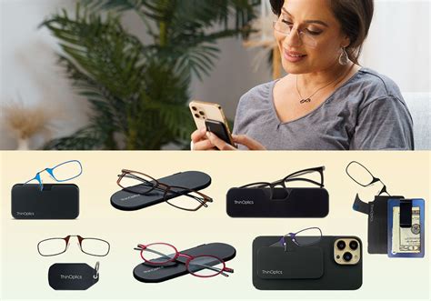 Thinoptics Insanely Thin Reading Glasses In Insanely Thin Cases