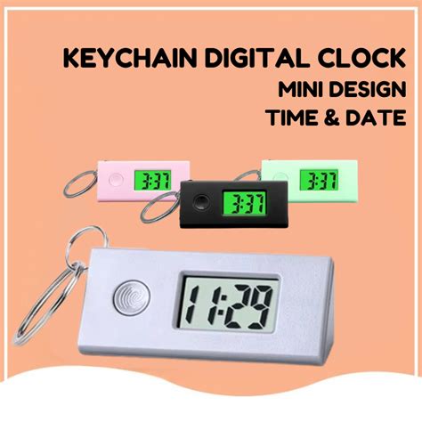 digital mini clock with led light lcd display time and date display with