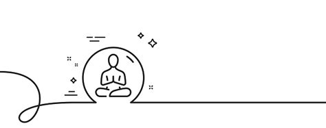 요가 라인 아이콘입니다 명상 포즈 기호입니다 컬이 있는 연속 라인 벡터 감정에 대한 스톡 벡터 아트 및 기타 이미지 감정