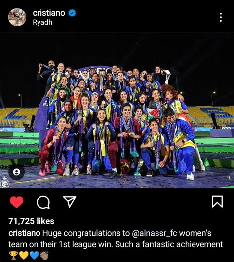 TCR On Twitter Cristiano Ronaldo Wishing The Al Nassr Womens Team