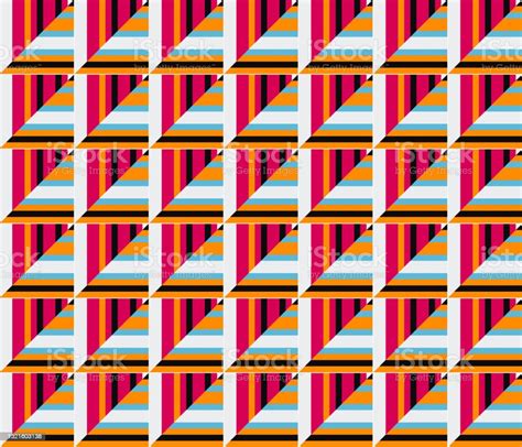 Desain Pola Geometris Sederhana Dengan Bentuk Geometri Dasar Ilustrasi