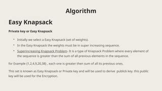 Knapsack Algorithm In Information Security Pptx