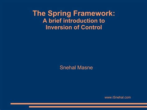 spring ioc ppt