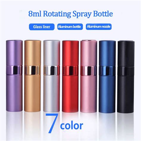 미니 알루미늄 향수병 휴대용 로터리 스프레이 펌프 8ml15ml 여행용 리필용 향수 분무기 빈 화장품 용기리필 병
