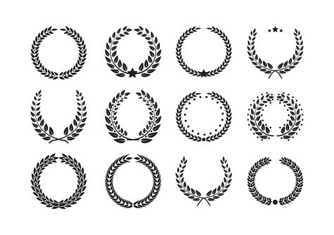 Laurel Wreath Flora Theme 344466 Vector Art At Vecteezy