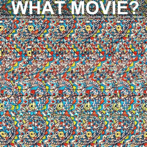 Stereogram By 3dimka Guess The Movie Tags Puzzle Movie Trivia Disney Hidden 3d Picture