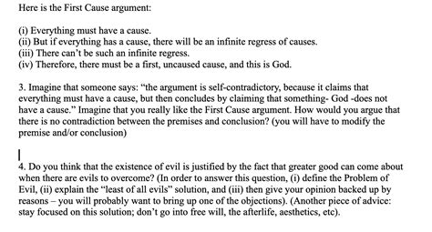 Here Is The First Cause Argument I Everything Must