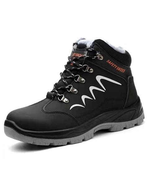Simanlan Mens Waterproof Safety Boots Steel Toe Cap Ankle Leather Work