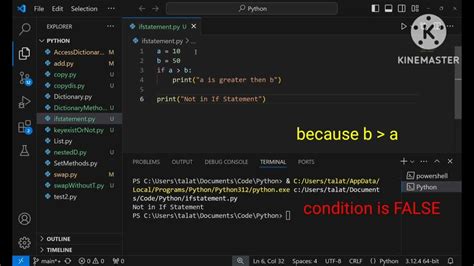 If Statement In Python Conditional Statements In Python Python If Conditionalstatement Youtube