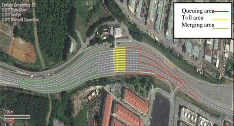 Vissim Layout Of Toll Plazas Download Scientific Diagram