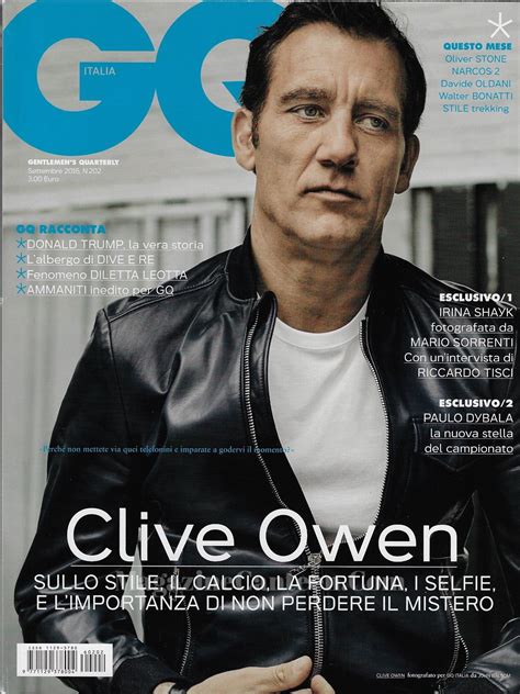 Gq Magazine Italia Clive Owen Magazine Canteen