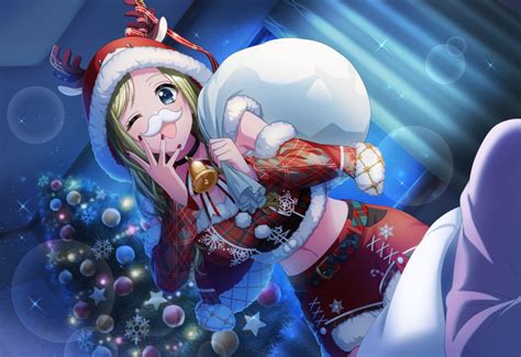 Safebooru Blonde Hair Blue Eyes Blush D4dj Dress Long Hair Sasago