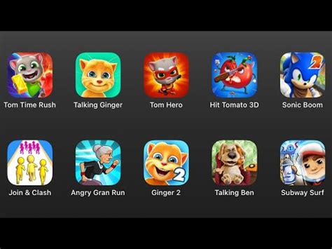 Tom Time Rush Talking Ginger Tom Hero Join Clash Angry Gran Run