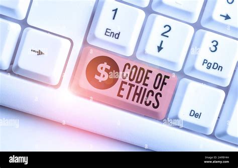 Word Writing Text Code Of Ethics Business Photo Showcasing Basic Guide