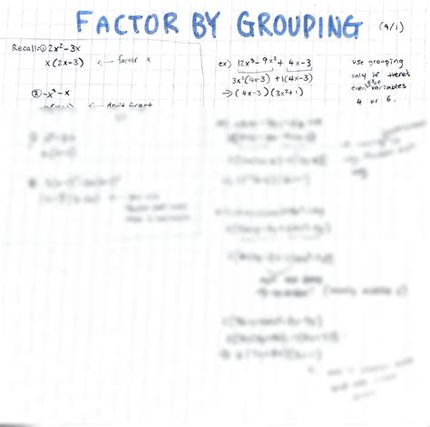 Solution Factoring By Grouping Studypool