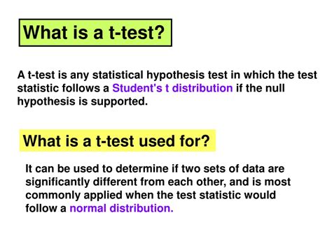 Ppt The T Test Powerpoint Presentation Free Download Id 9529090