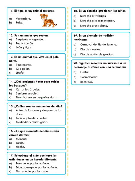 2º Grado Examen Segundo Trimestre Segundo Grado Imagenes Educativas