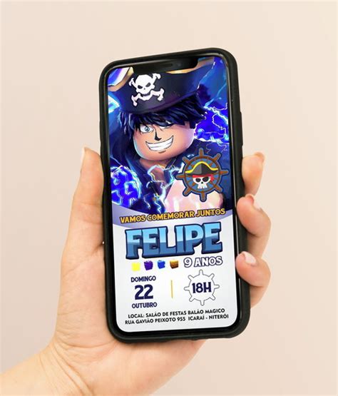 Convite Digital Blox Fruits Elo7 Produtos Especiais