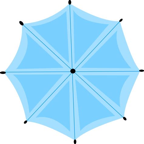 Cute Blue Umbrella 32853445 Png
