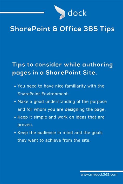 learn some useful tips for authoring pages in a sharepoint site