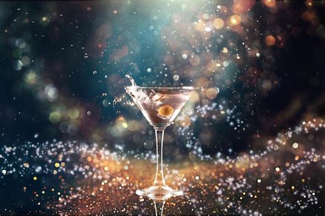 Premium Photo Martini Cocktail Isolated On Dark White