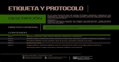 Etiqueta Y Protocolo Copy Y · 2017 04 03 · Etiqueta Y Protocolo