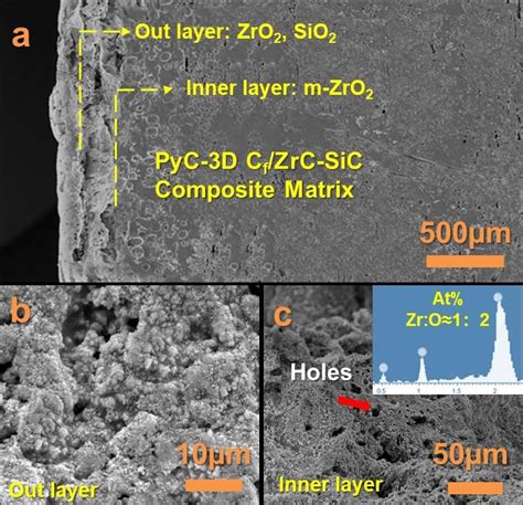 Sem Micrographs Of The Oxide Layer Of Pyc 3d Cfzrc Sic Composite After