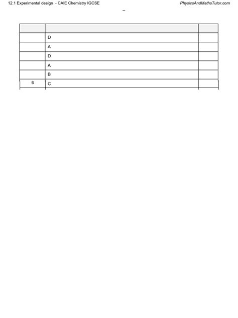 121 Experimental Design Mcq Ms Pdf