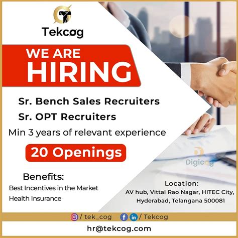 Tekcog On Linkedin Tekcog Digicog Hyderabad Jobsathyderabad Employeebenefits