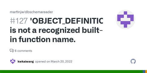 OBJECT DEFINITION Is Not A Recognized Built In Function Name Issue