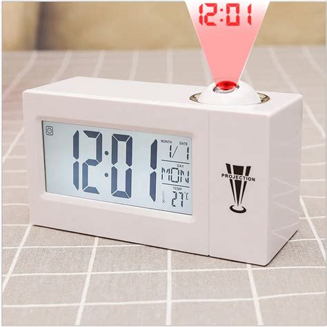 Led Digital Projection Alarm Clock Talking Nixie Electronic Desk Clock